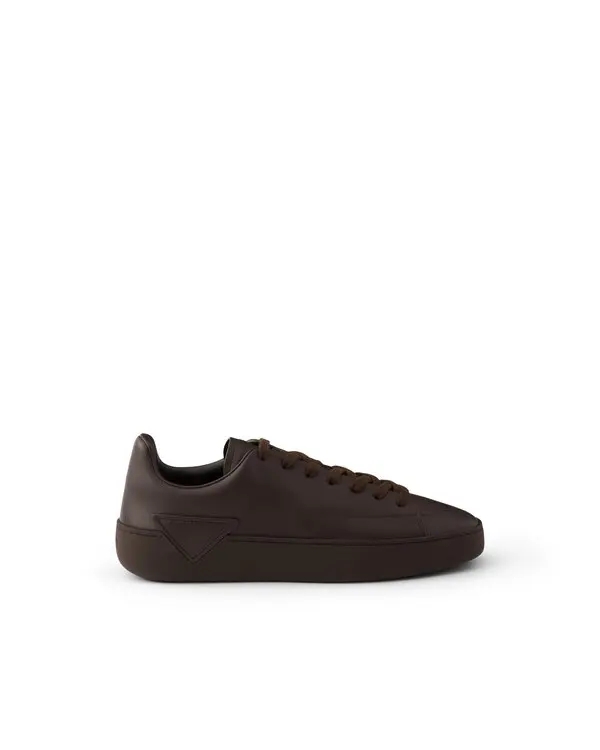 Prada Court Leather Sneakers - Brown