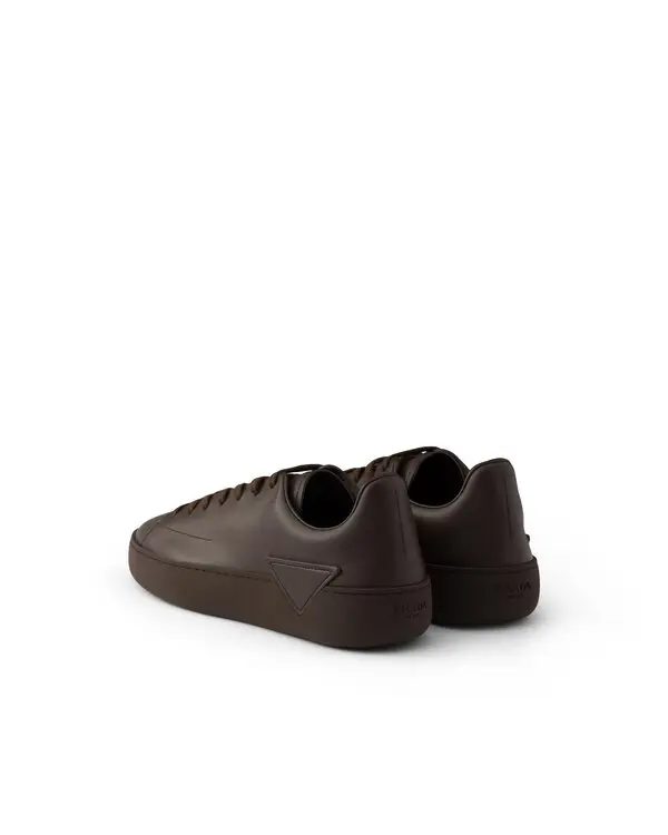 Prada Court Leather Sneakers - Brown