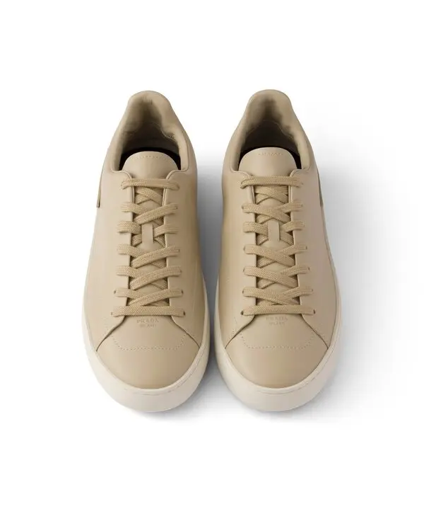 Prada Court Leather Sneakers - Neutral