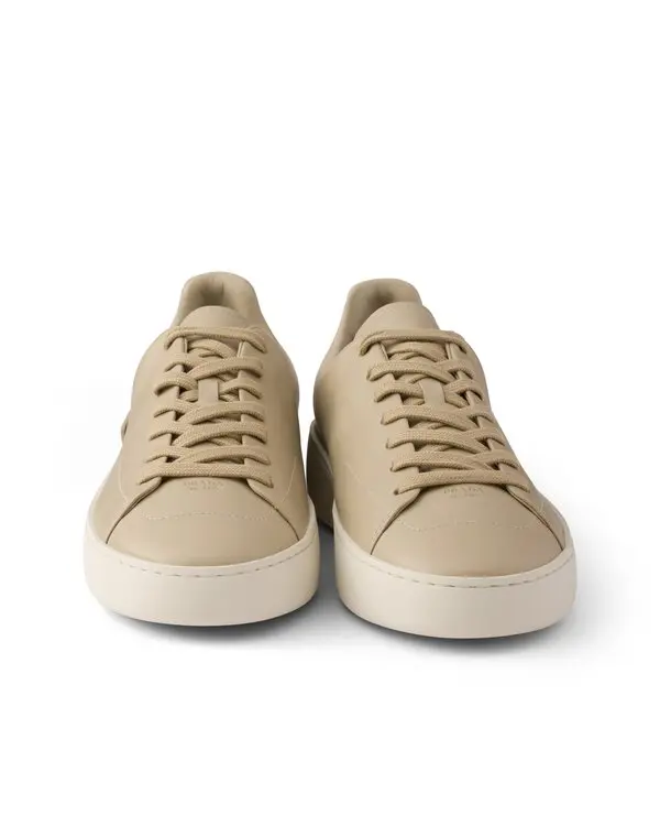 Prada Court Leather Sneakers - Neutral