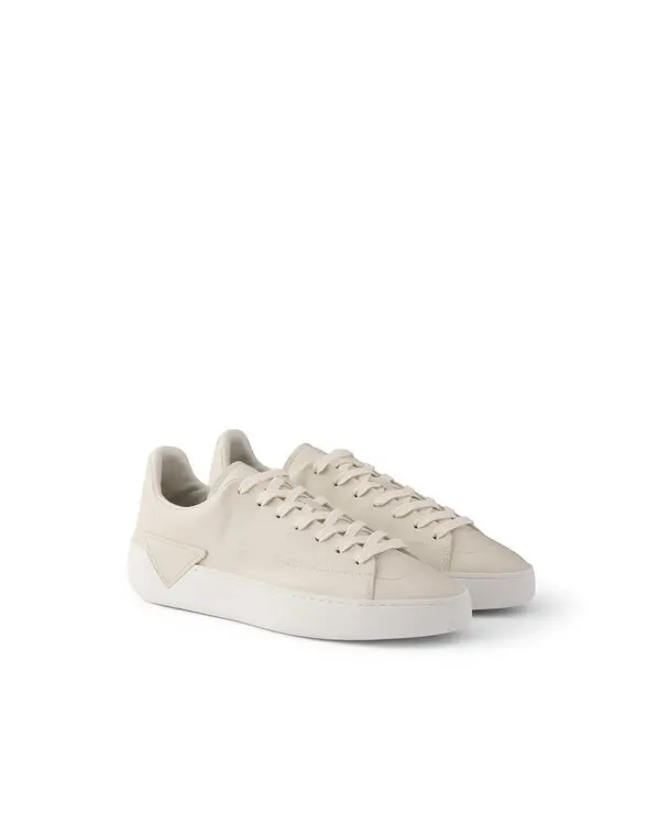 Prada Court Leather Sneakers - Neutral