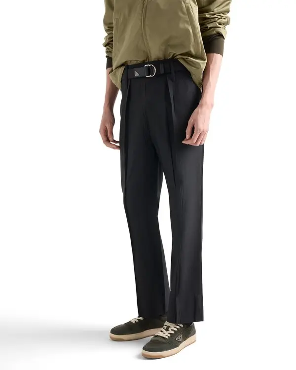 Prada Downtown Re-nylon And Suede Sneakers - Green
