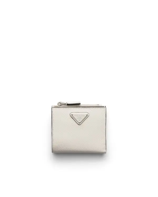 Prada Small Saffiano Leather Wallet - Neutral