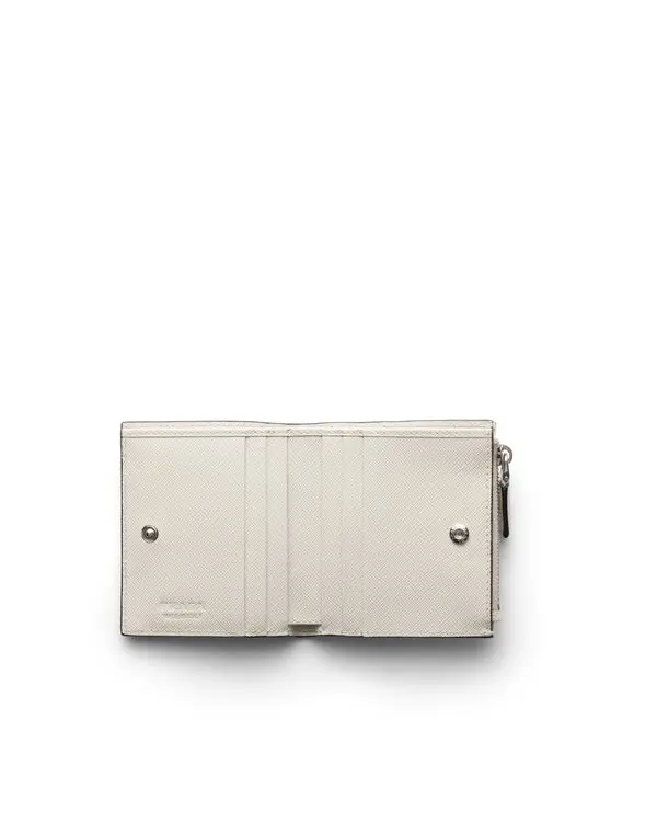 Prada Small Saffiano Leather Wallet - Neutral