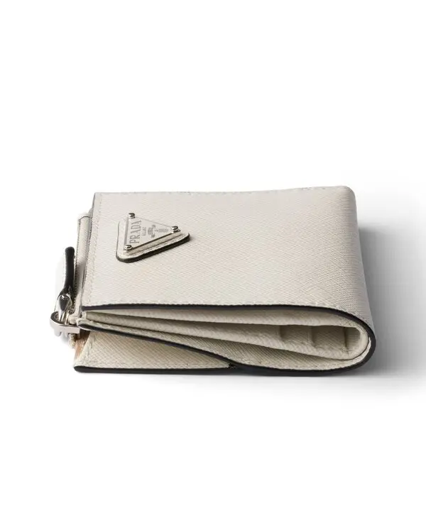 Prada Small Saffiano Leather Wallet - Neutral