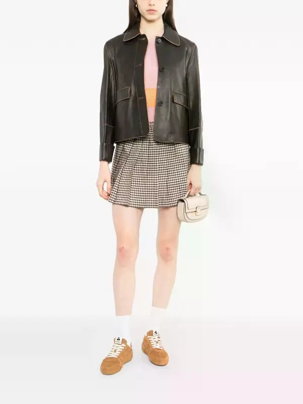 Moncler Checkered Skirt - Neutrals