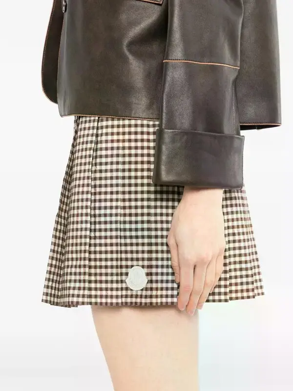 Moncler Checkered Skirt - Neutrals