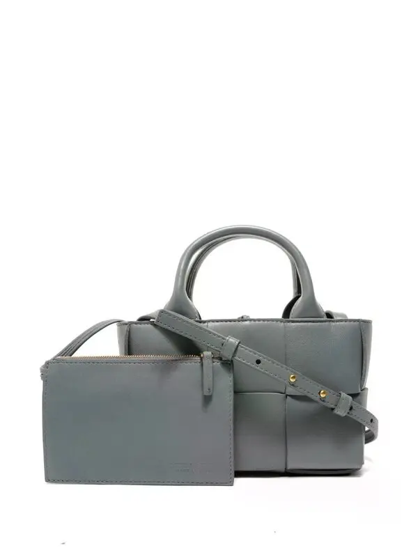 Bottega Veneta Intrecciato Arco Handbag - Grey