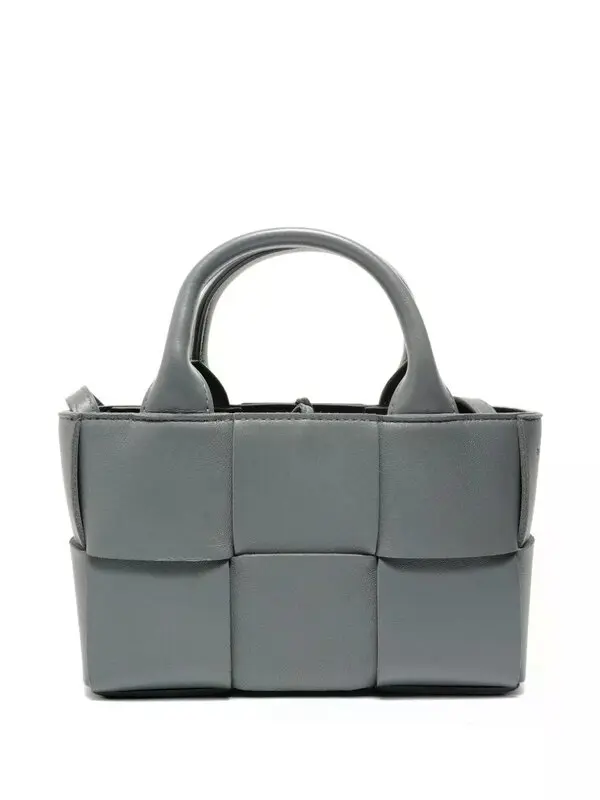 Bottega Veneta Intrecciato Arco Handbag - Grey