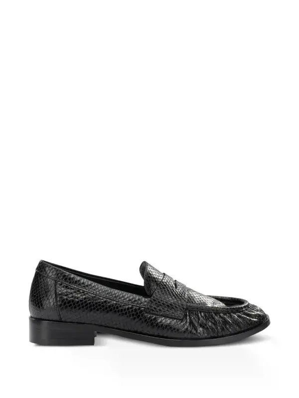 STRATEGIA SHOES Snakeskin-effect Loafers