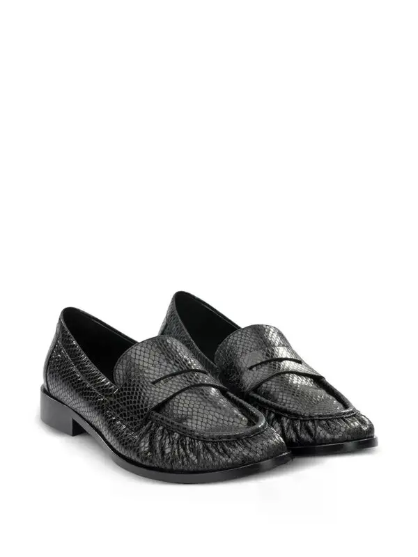 STRATEGIA SHOES Snakeskin-effect Loafers