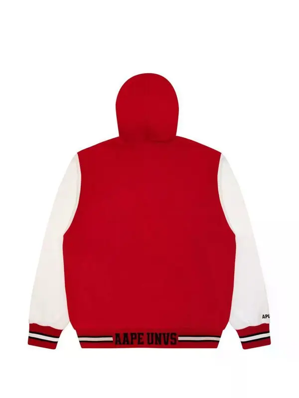 AAPE BY *A BATHING APE Moonface Hooded Baseball Jacket - Black