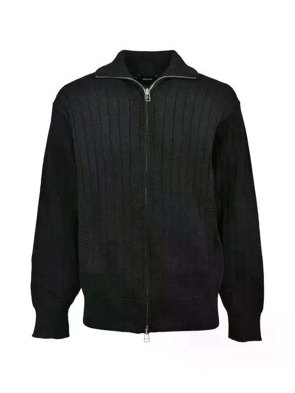 BREATH Drivers Ribbed-knit Zip-up Cardigan