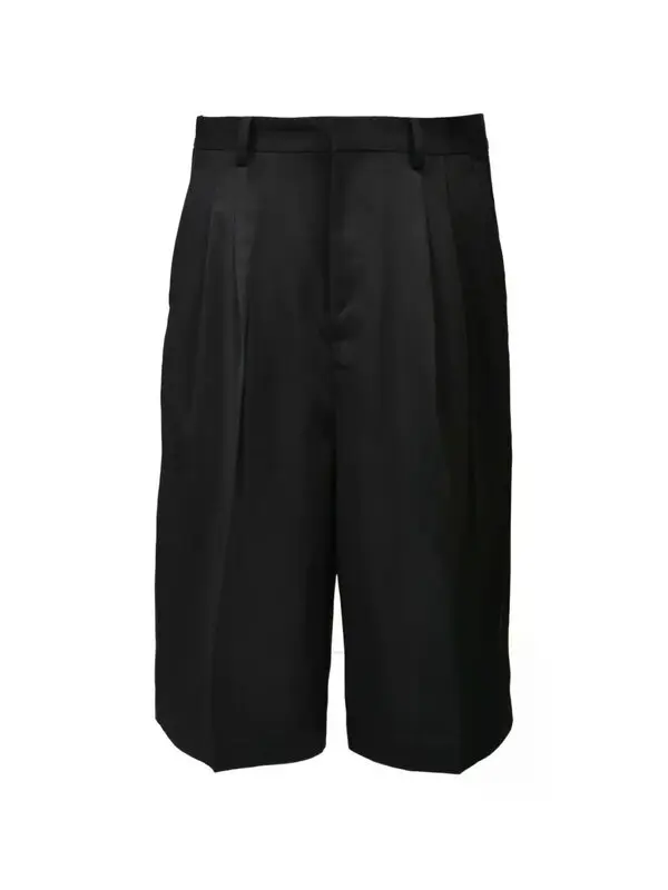 BREATH Wide Pleated Shorts - Black