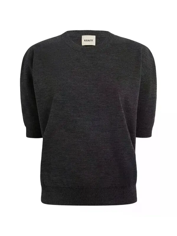 Khaite Faye Short-sleeve Sweater - Grey