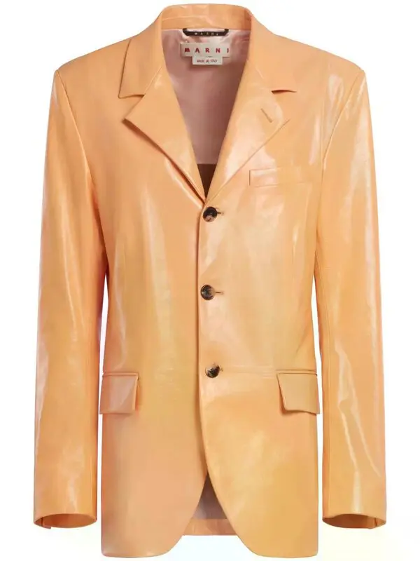 Marni Long-sleeve Leather Blazer