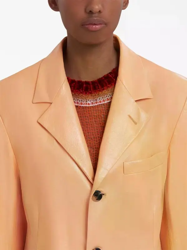 Marni Long-sleeve Leather Blazer