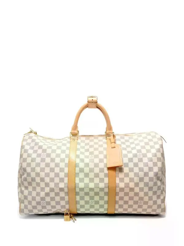 LOUIS VUITTON 2008 Damier Keepall 50 Boston Bag - Neutrals