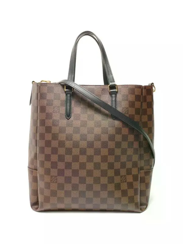 LOUIS VUITTON Damier Belmont Nv Bb Tote Bag - Brown