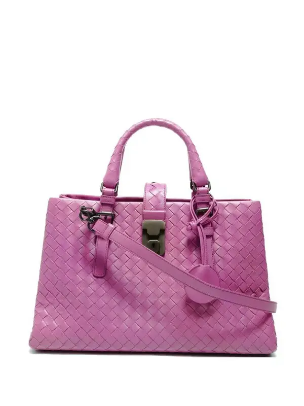 Bottega Veneta Intrecciato Roma Handbag - Pink