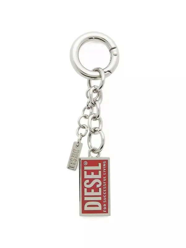 DIESEL® Logo-charm Keyring - Silver