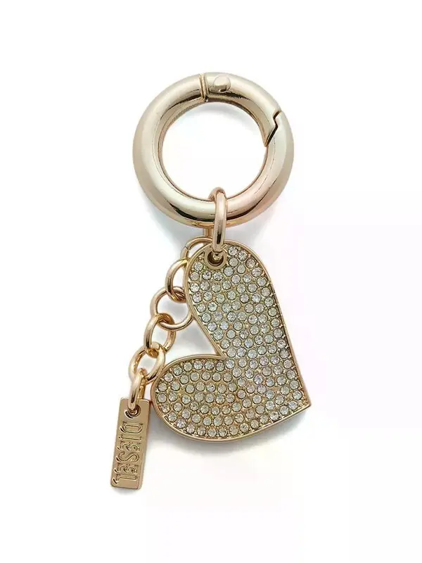 DIESEL® Crystal-embellished Heart Keyring - Gold