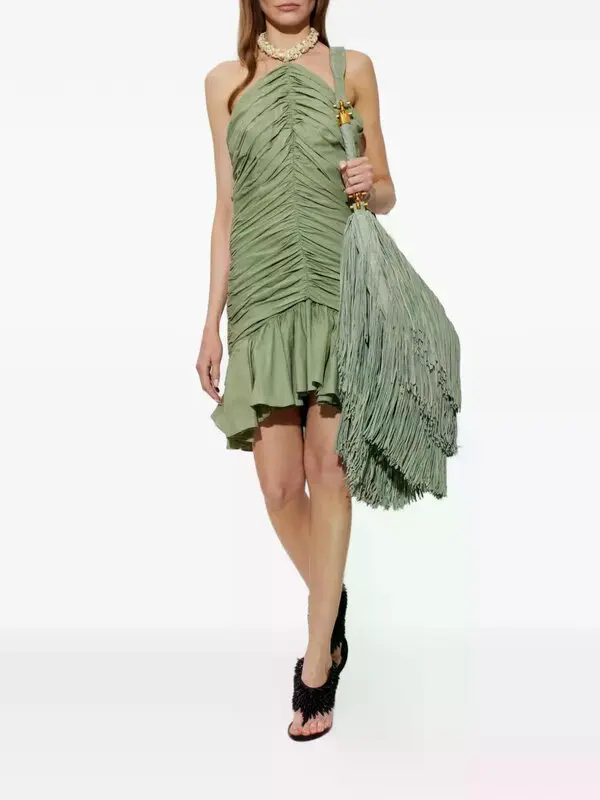 Balmain Draped Mini Dress - Green