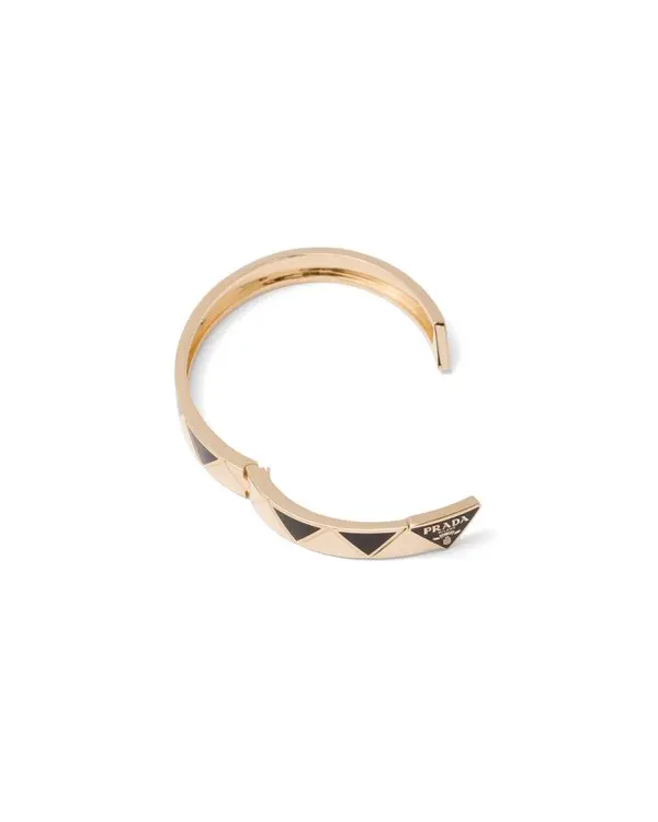 Prada Eternal Gold Bangle Bracelet - Gold/black