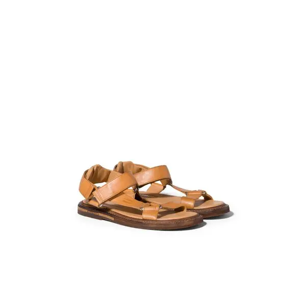 Miu Miu Leather Sandals - Honey