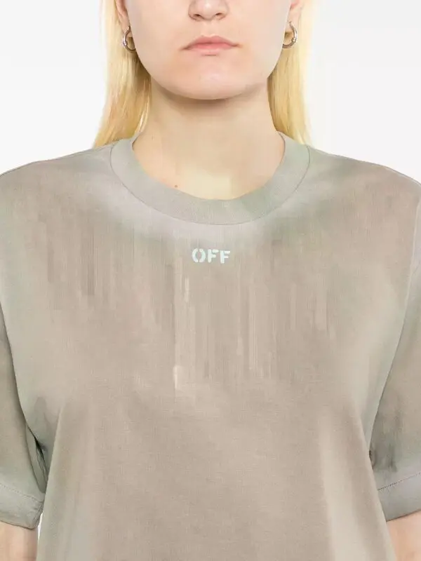 Off-White Spray Effect Logo T-shirt - Neutrals