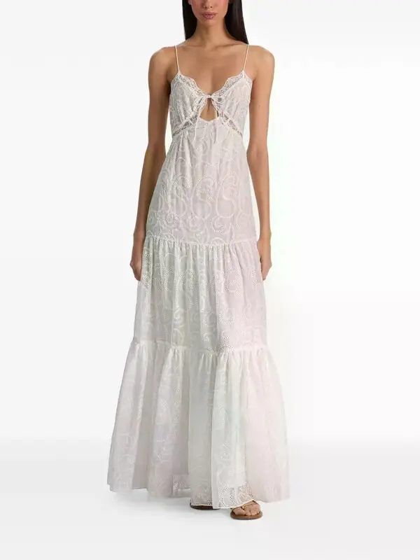 satin lace split dress Designer Column Satin Lace Spaghetti Straps Sleeveless Evening Gowns w –  Newinlook main image 1