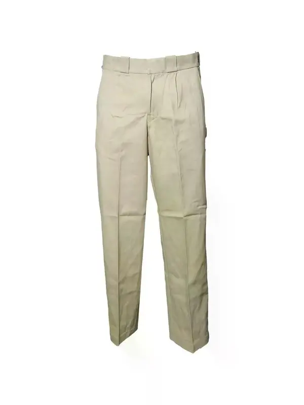 Dickies Logo-patch Pressed-crease Trousers - Neutrals