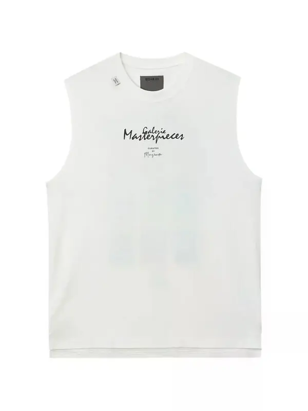 MUSIUM DIV. Graphic-print Sleeveless T-shirt - Neutrals