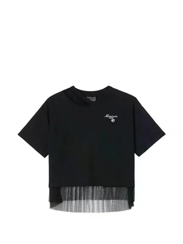 MUSIUM DIV. Tulle-trim T-shirt - Black