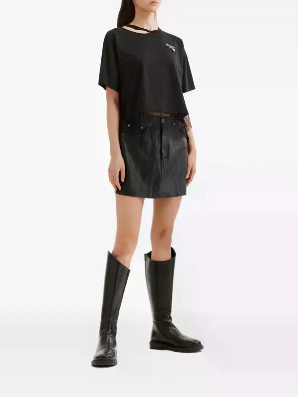 MUSIUM DIV. Tulle-trim T-shirt