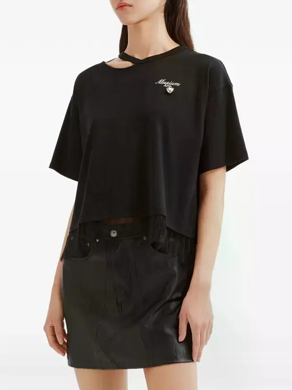 MUSIUM DIV. Tulle-trim T-shirt