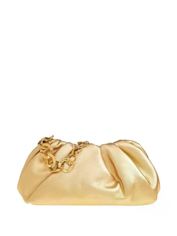 Cult Gaia Dulce Ruched Chain-link Shoulder Bag - Gold