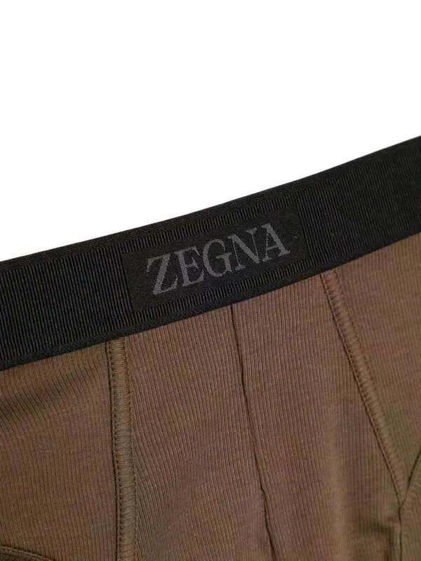 Zegna Logo-waistband Ribbed Briefs