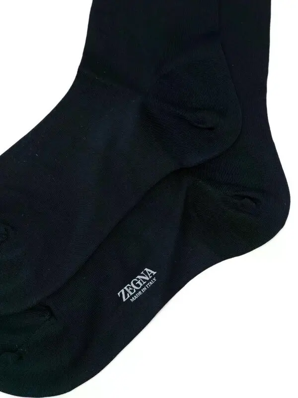 Zegna Knee High Socks - Blue
