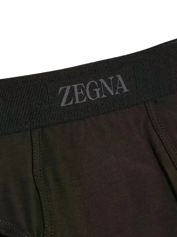 Zegna Logo-waistband Briefs - Brown