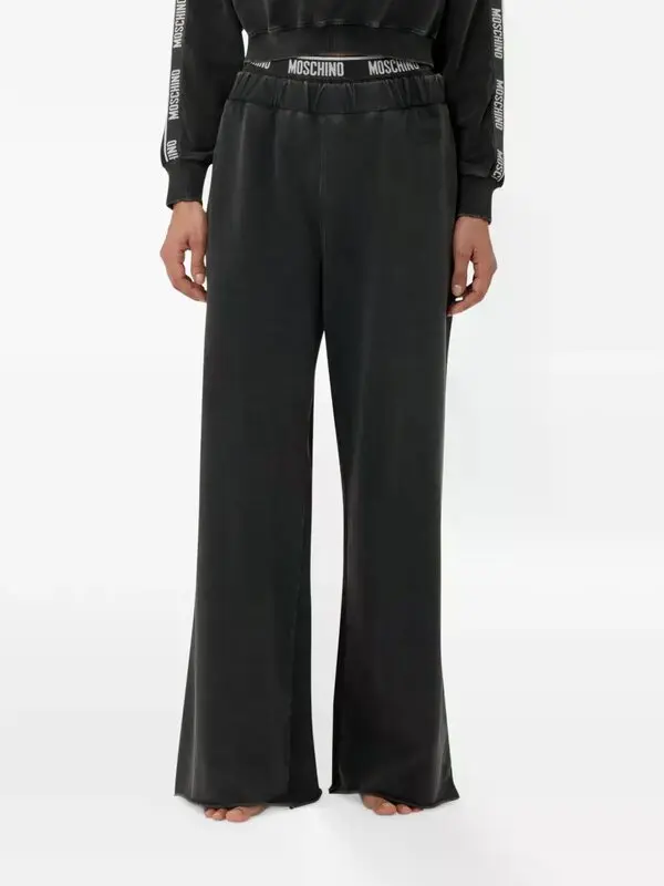 Moschino Wide-leg Cotton Track Trousers