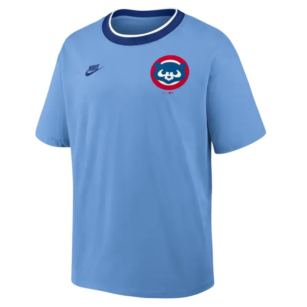 Nike Chicago Cubs Cooperstown Ringer Mlb T-shirt - Blue