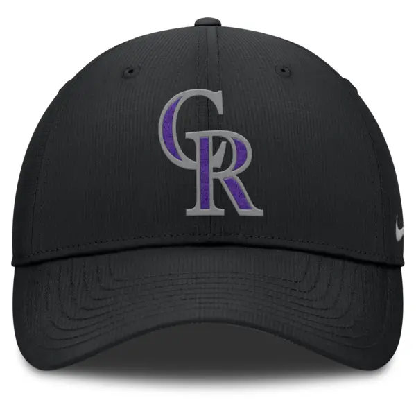 Nike Colorado Rockies Club Dri-fit Mlb Adjustable Hat - Black