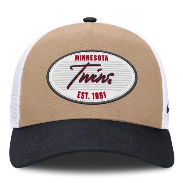 Nike Minnesota Twins Rise Mlb A-frame Trucker Adjustable Hat
