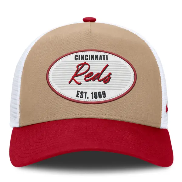Nike Cincinnati Reds Rise Mlb A-frame Trucker Adjustable Hat