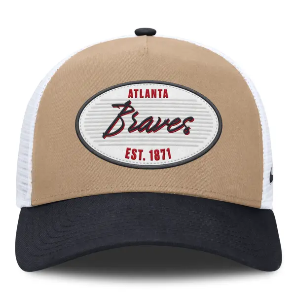 Nike Atlanta Braves Rise Mlb A-frame Trucker Adjustable Hat