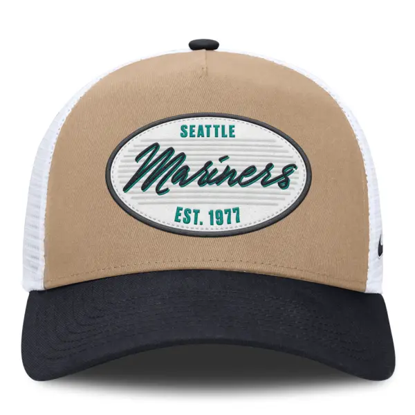 Nike Seattle Mariners Mlb Rise A-frame Trucker Adjustable Hat