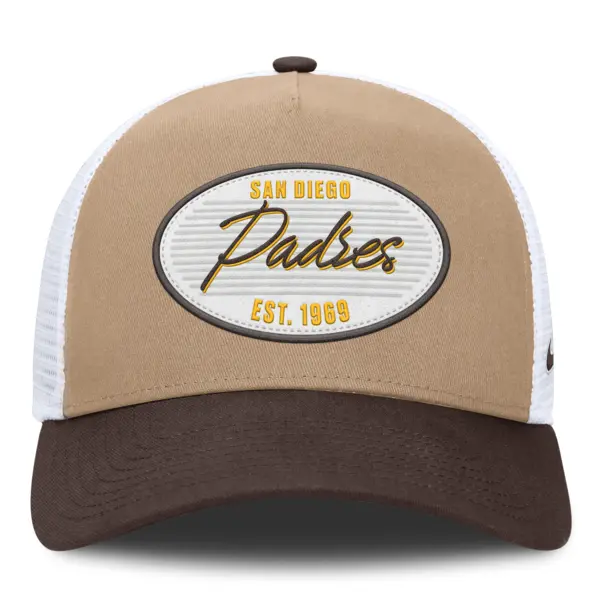 Nike San Diego Padres Rise Mlb A-frame Trucker Hat