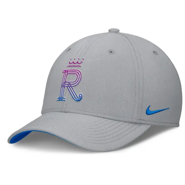 Nike Kansas City Royals City Connect Rise Dri-fit Mlb Cap - Grey