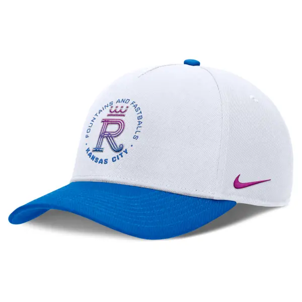 Nike Kansas City Royals City Connect Rise Dri-fit Mlb A-frame Adjustable Hat - White